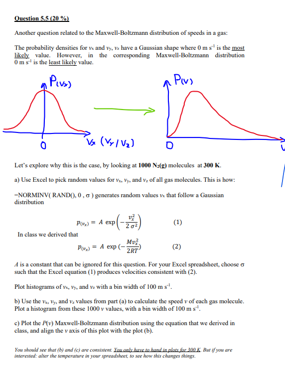 Solved Another question related to the Maxwell-Boltzmann | Chegg.com