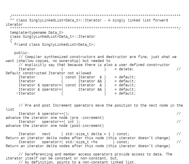 Solved Given the Singly Linked List interface a presented in | Chegg.com