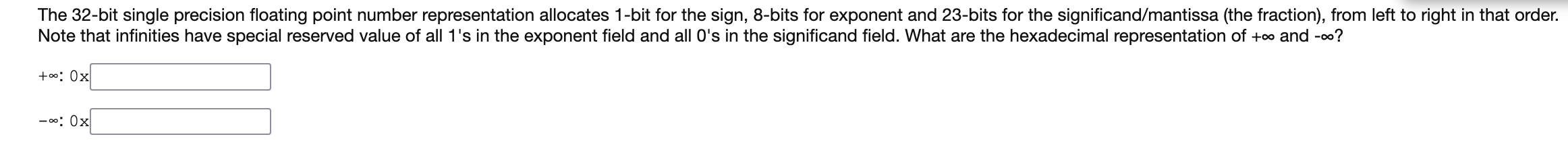 Solved The 32-bit single precision floating point number | Chegg.com