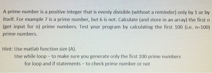 Solved A Prime Number Is A Positive Integer That Is Evenly