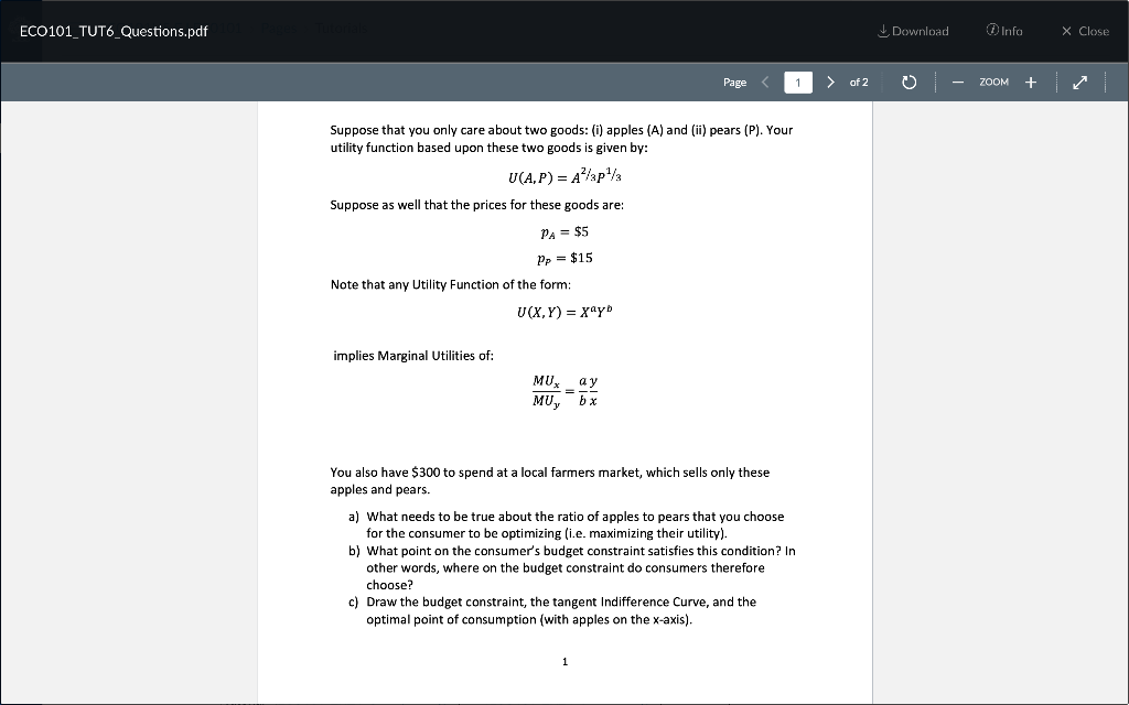 Solved ECO101 TUT6 Questions.pdf Page