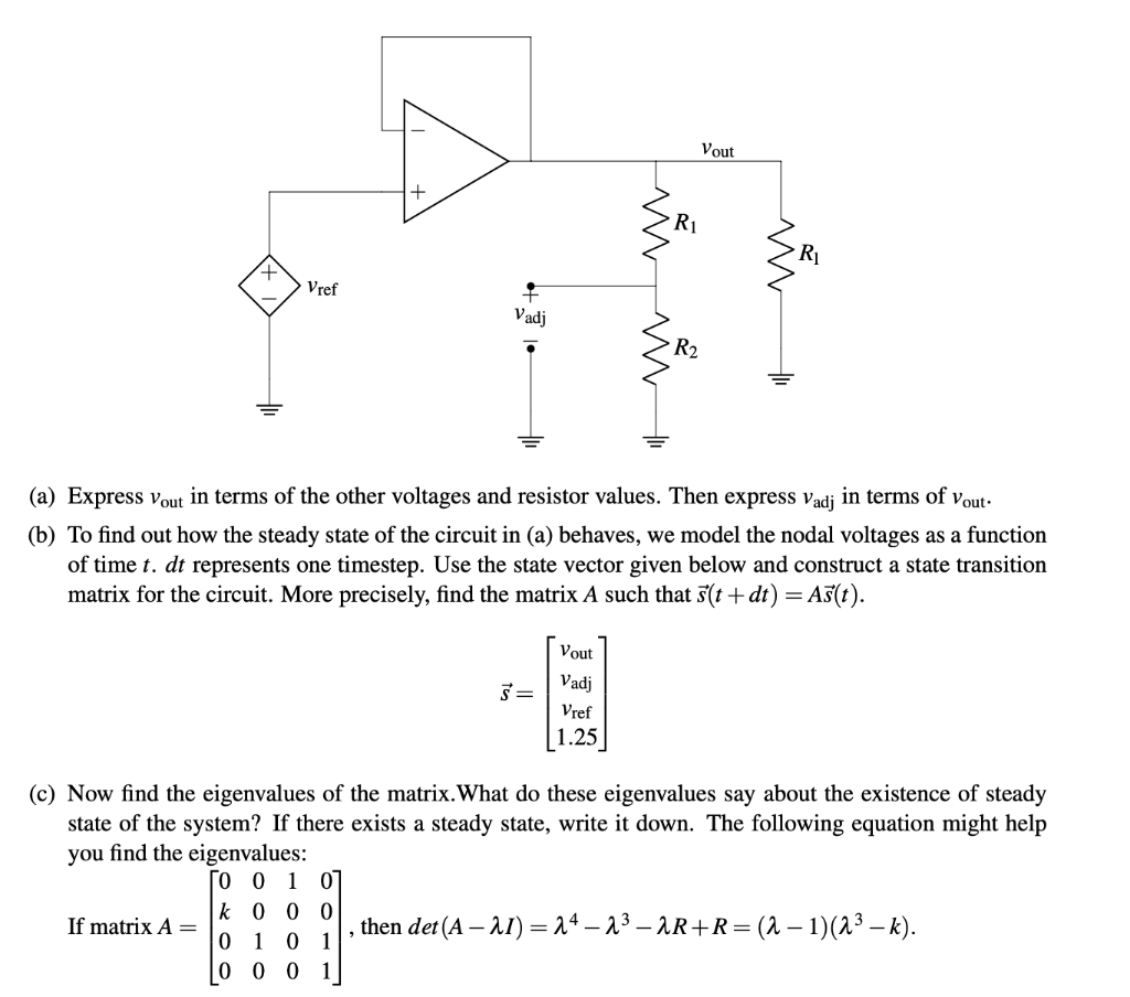 Solved Consider the following circuit where Vref is | Chegg.com