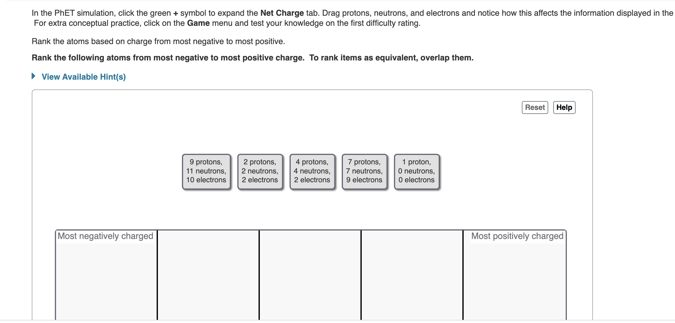 Solved In the PhET simulation, click the green + symbol to | Chegg.com