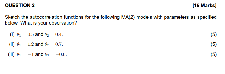 Solved QUESTION 2 [15 Marks] Sketch the autocorrelation | Chegg.com