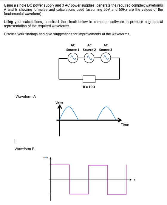 Using a single DC power supply and 3AC ﻿power | Chegg.com