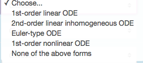 Solved Find the right match for the following ODEs in the | Chegg.com