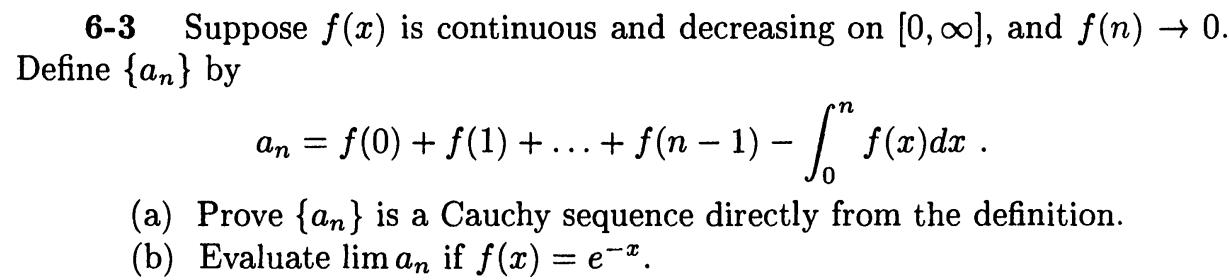 Solved 6-3 Suppose f(x) is continuous and decreasing on | Chegg.com