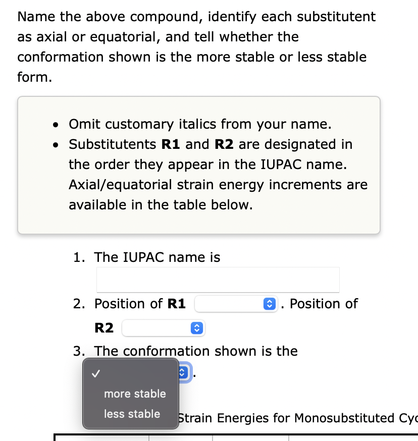 Solved Name the above compound, identify each substitutent | Chegg.com