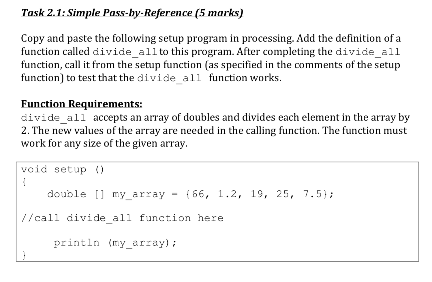 Solved Task 2 1 Simple Pass By Reference 5 Marks Copy And