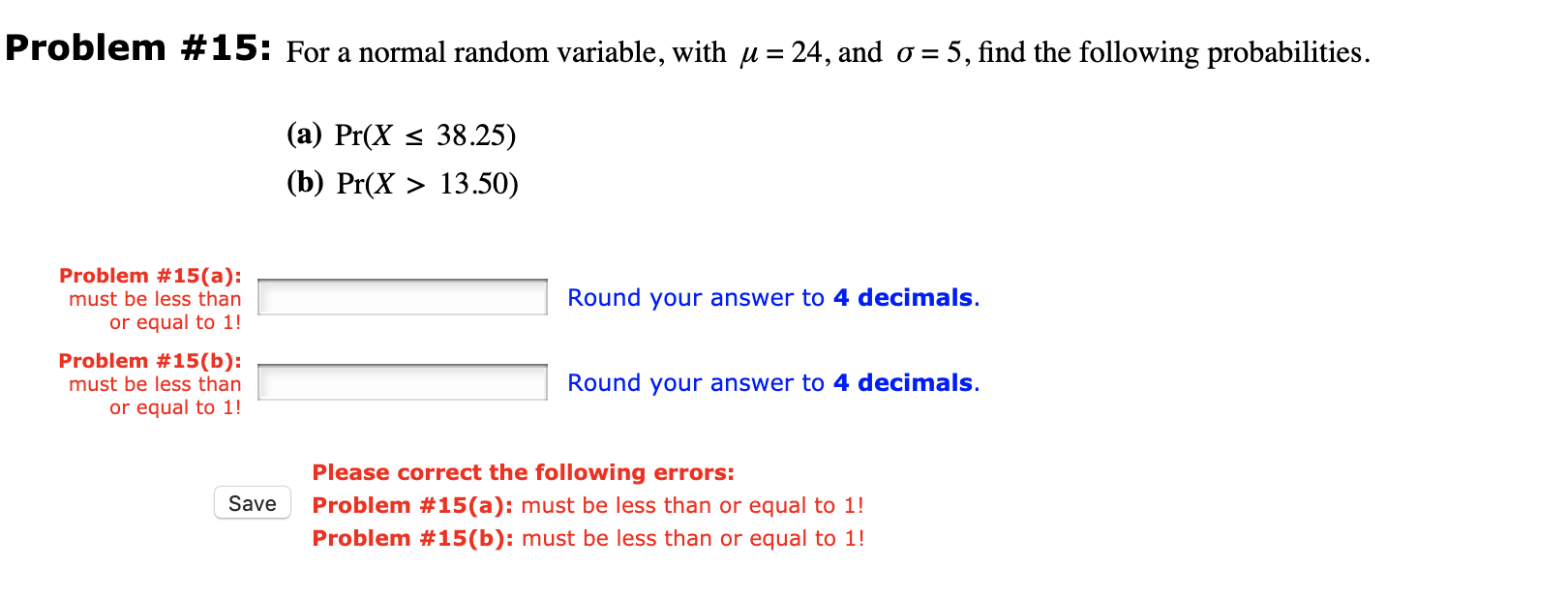 Solved Problem #15: For a normal random variable, with u = | Chegg.com