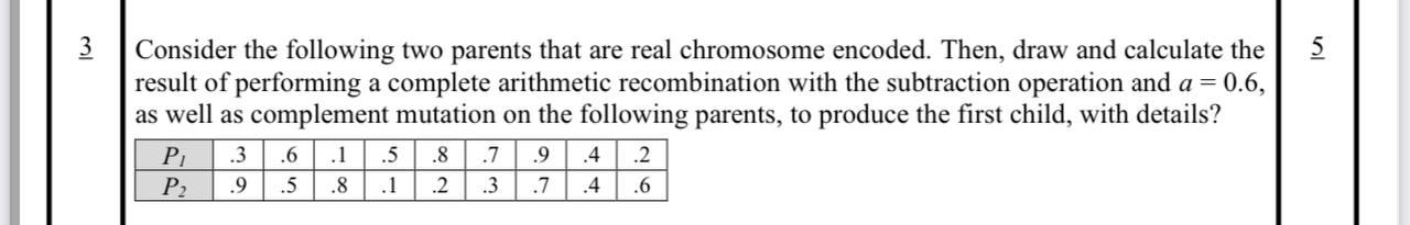 3 5 Consider the following two parents that are real | Chegg.com