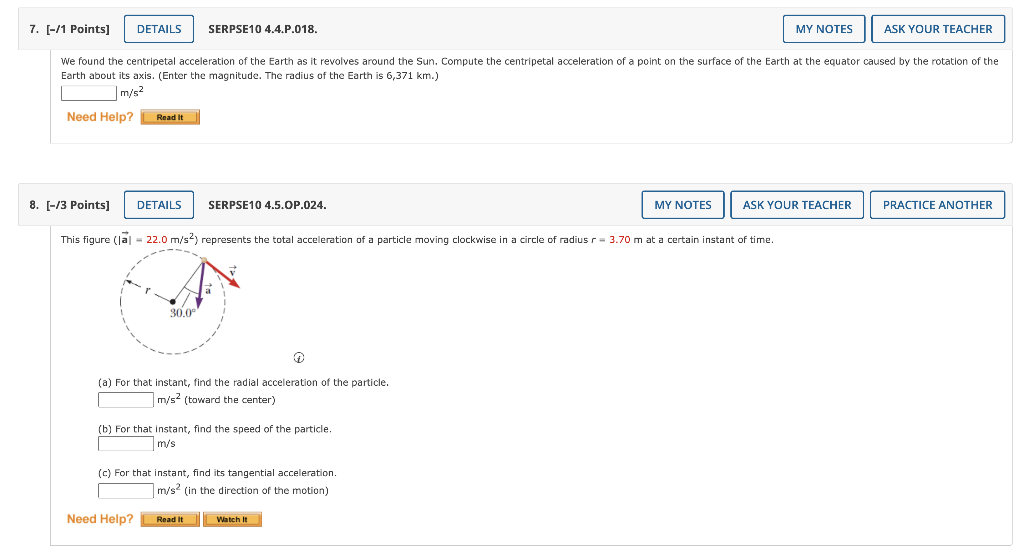 Solved We found the centripetal acceleration of the Earth as | Chegg.com