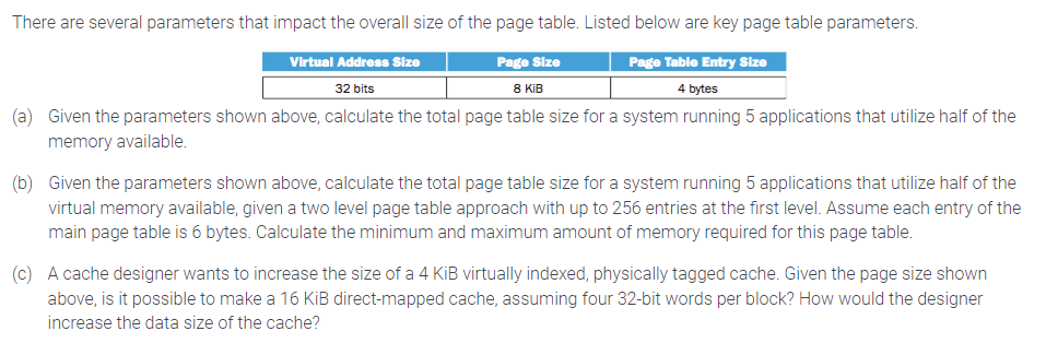 Solved (a) Given the parameters shown above, calculate the | Chegg.com