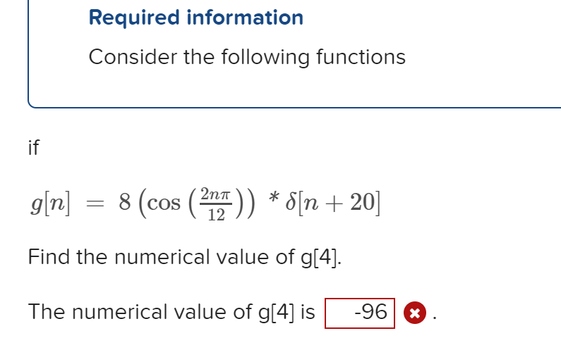 Solved Required information Consider the following functions | Chegg.com