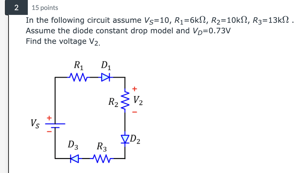 Solved In the following circuit assume | Chegg.com