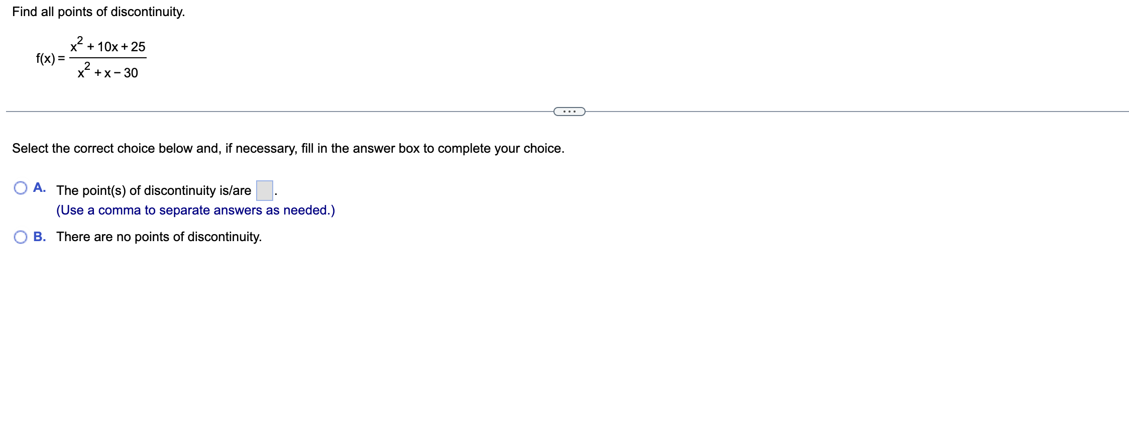 Solved Find all points of discontinuity. | Chegg.com