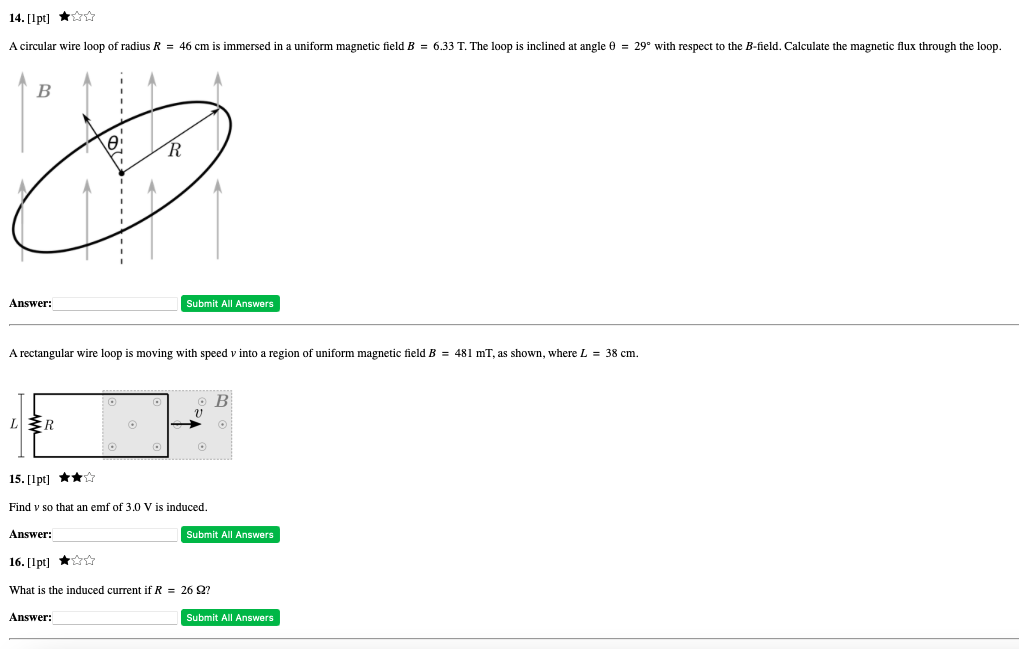 Solved A circular wire loop of radius R = 46 cm is immersed | Chegg.com