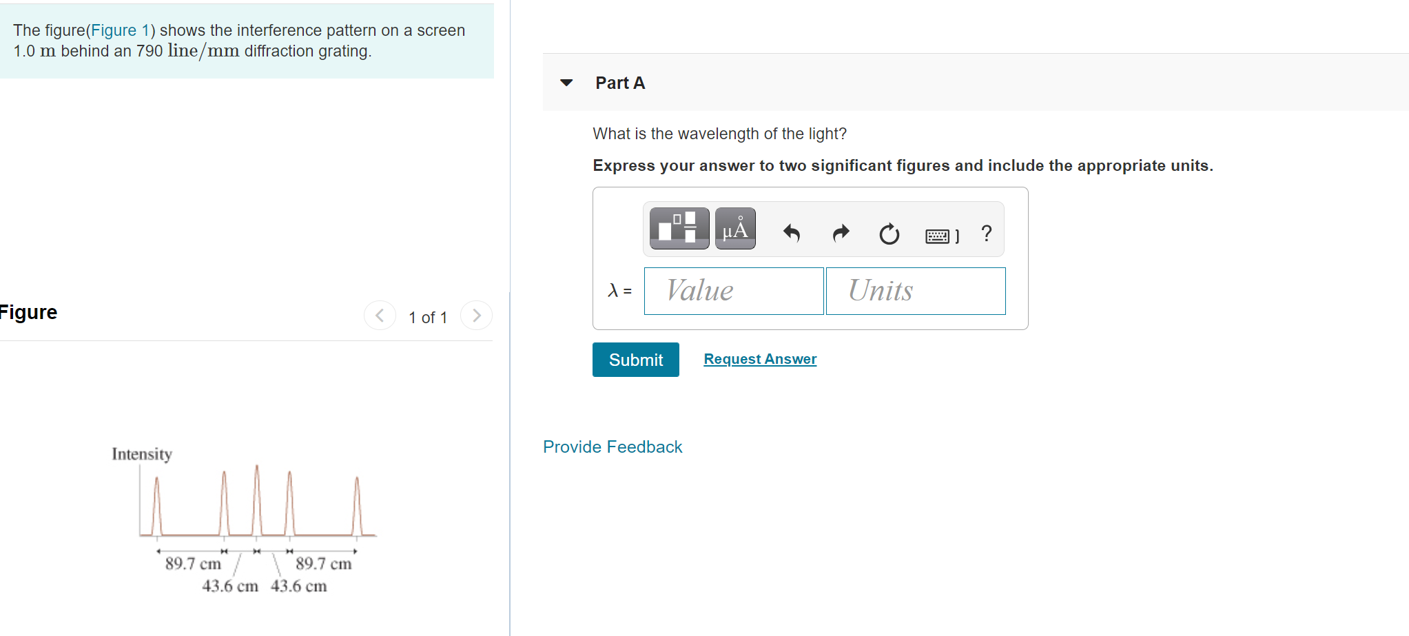 Solved The figure(Figure 1) shows the interference pattern | Chegg.com