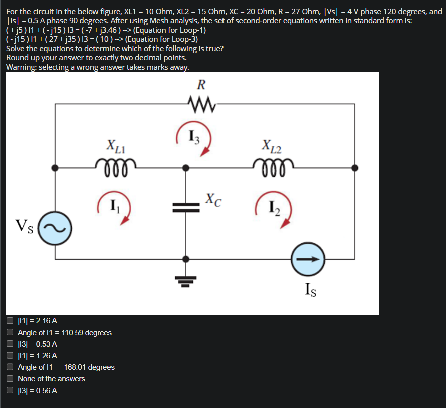 Solved For the circuit in the below figure, XL1 = 10 Ohm, | Chegg.com