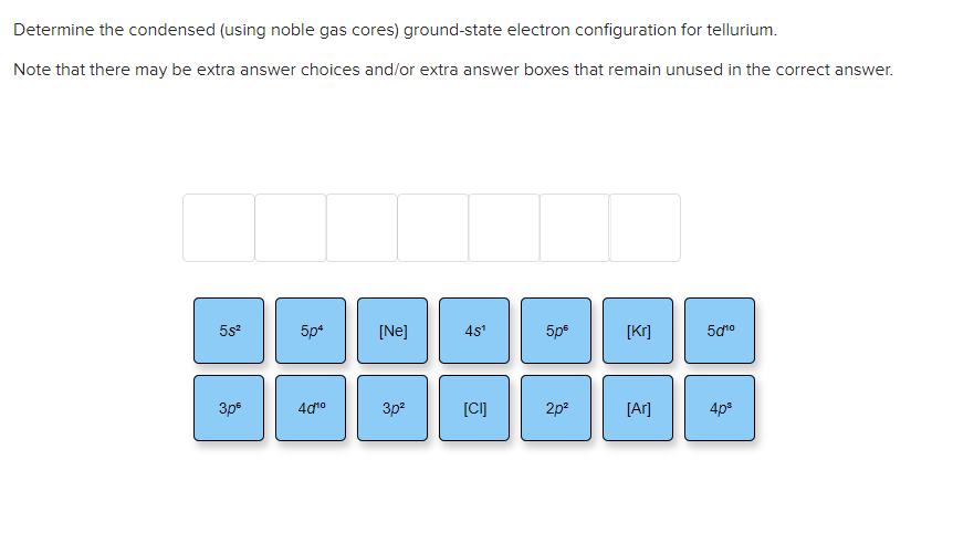 Solved Determine The Condensed Using Noble Gas Cores