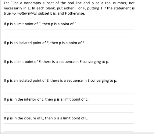 Solved Let E be a nonempty subset of the real line and p be | Chegg.com