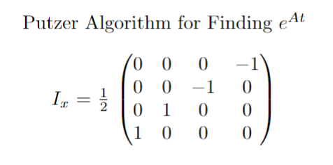 Solved Putzer Algorithm for Finding et 00 0 00-1 0 IT = 0 1 | Chegg.com