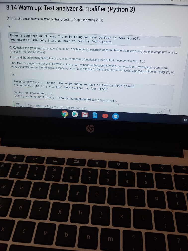 Solved 814 Warm Text Analyzer Modifier Python 3 1