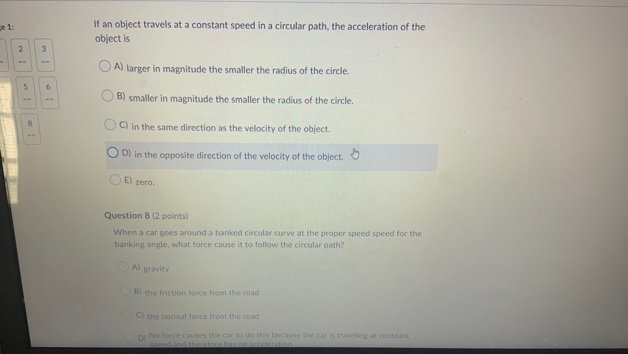 Solved ce 1: If an object travels at a constant speed in a | Chegg.com