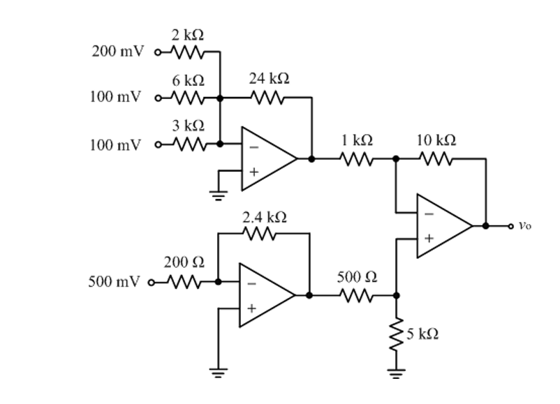 Solved Find the output voltage Vo of the ideal op amp | Chegg.com