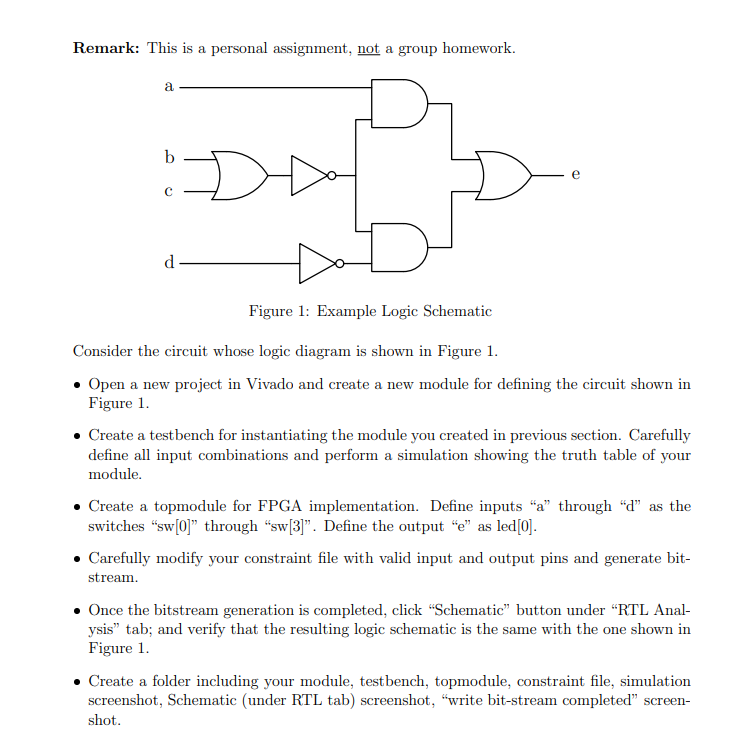 Remark: This is a personal assignment, not a group | Chegg.com