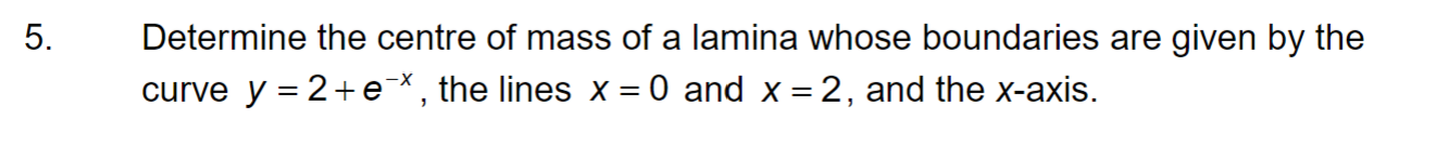 Solved Determine the centre of mass of a lamina whose | Chegg.com