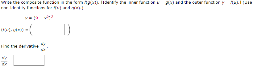 Solved Write the composite function in the form f(g(x)). | Chegg.com