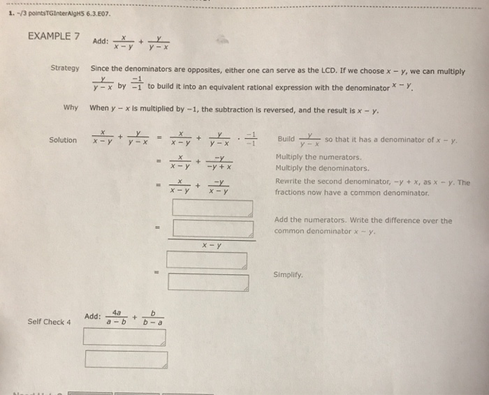 Solved 1. -/3 pointsTGInterAlgHS 6.3.E07. EXAMPLE 7 Ad: x-y | Chegg.com