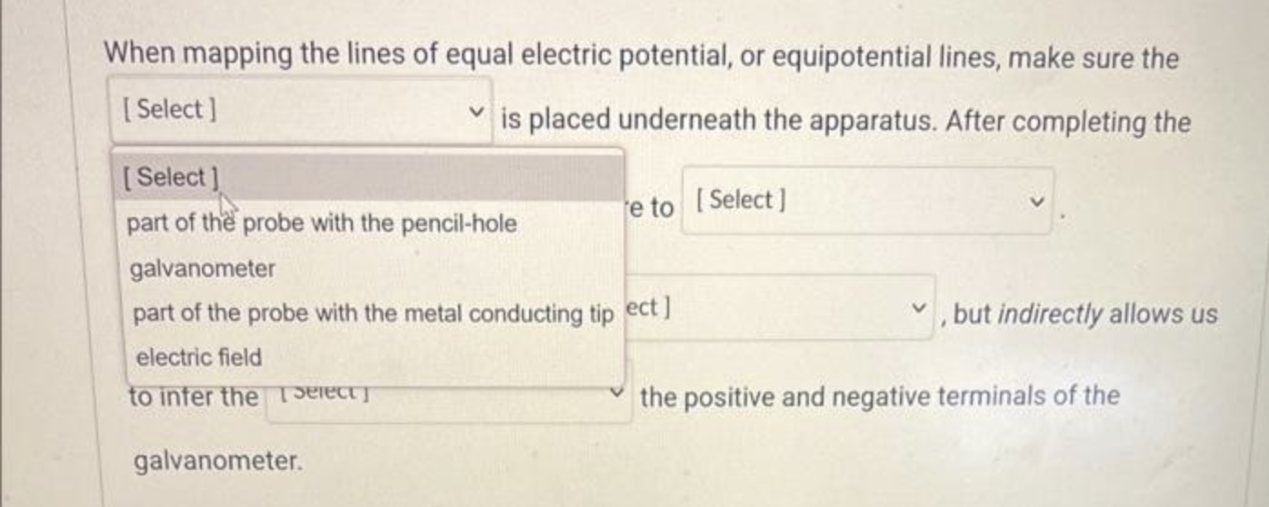 Solved When mapping the lines of equal electric potential, | Chegg.com