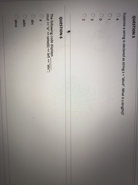 Solved Question S Suppose A String Is Declared As String S