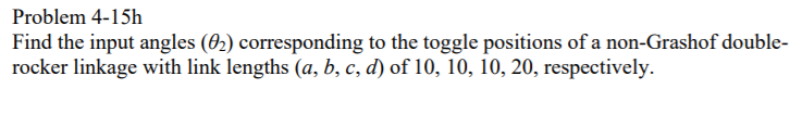 Solved Problem 4-15h Find the input angles (02) | Chegg.com