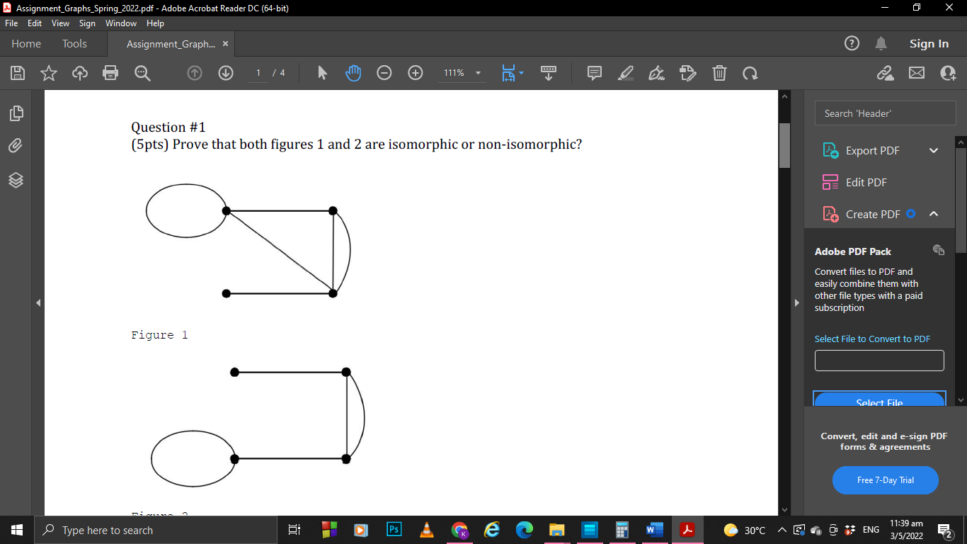 Solved X Assignment_Graphs_Spring_2022.pdf - Adobe Acrobat | Chegg.com