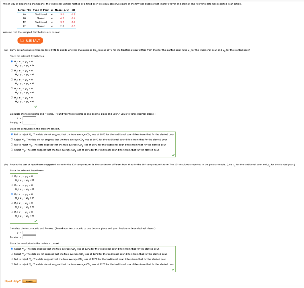 Solved Assume that the sampled distributions are normal. (a) | Chegg.com