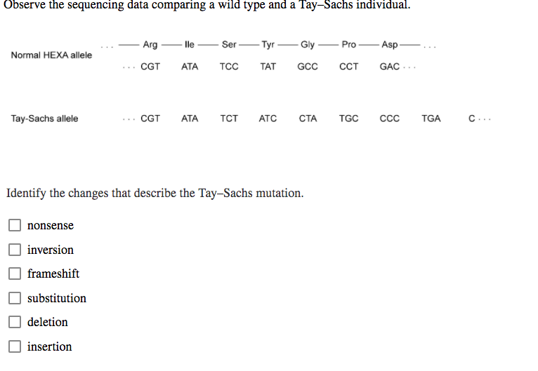 Solved Observe the sequencing data comparing a wild type and | Chegg.com