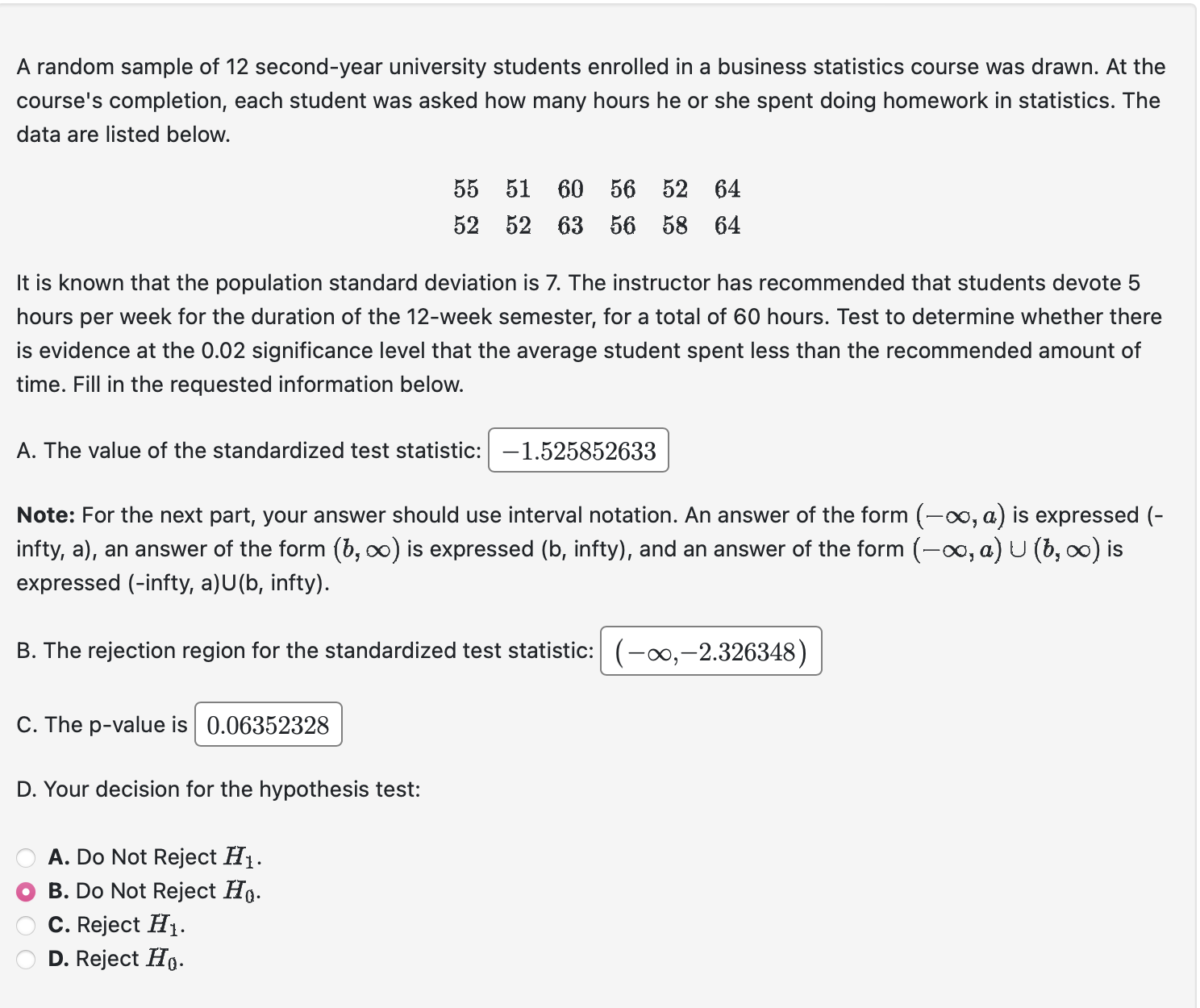 Solved A random sample of 12 second-year university students | Chegg.com