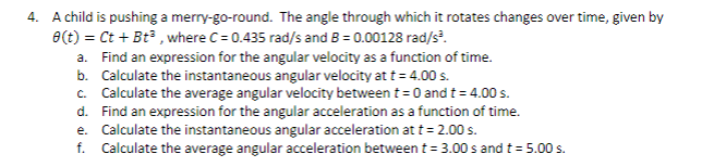 Solved A child is pushing a merry-go-round. The angle | Chegg.com