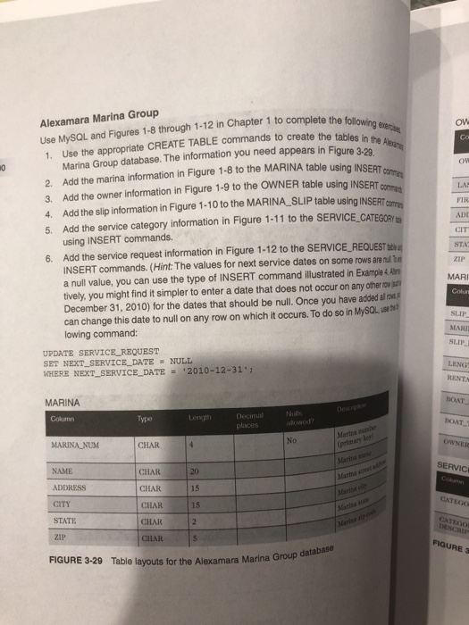 Solved Use MySQL and Figures 1-8 through 1-12 in Chapter 1 | Chegg.com