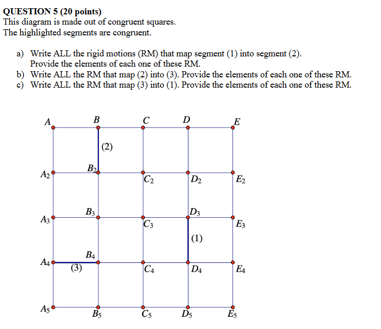 This diagram is made out of congruent squares. The | Chegg.com