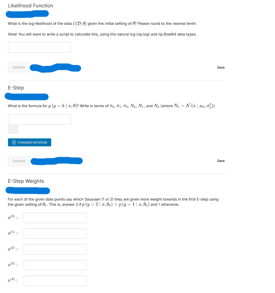 Consider the following mixture of two Gaussians: | Chegg.com