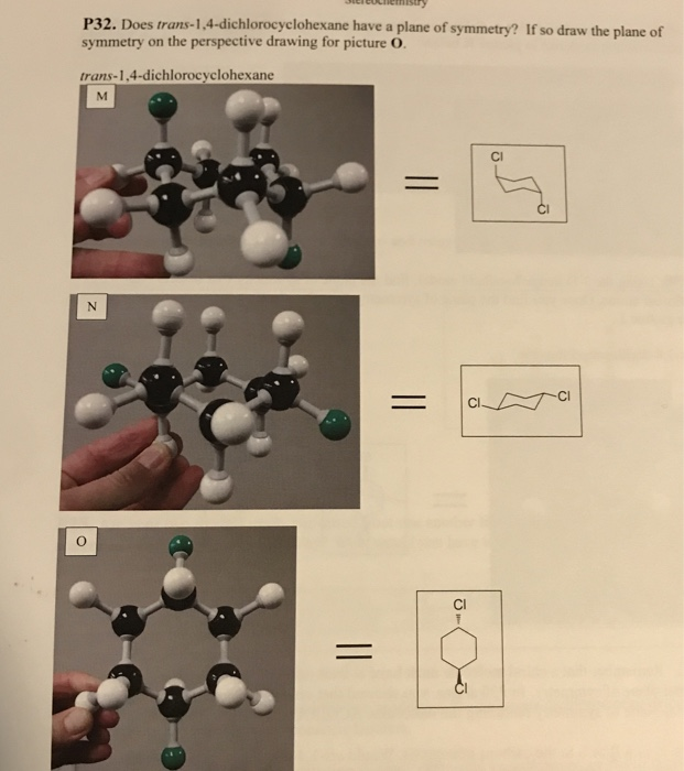 Solved trans-1.4-dichlorocyclohexane have a plane of | Chegg.com