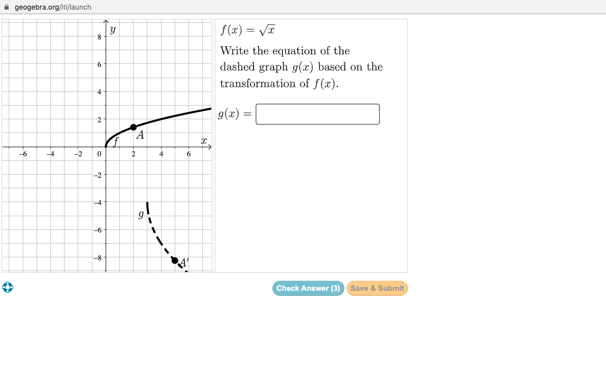 Solved geogebra.org/Iti/launch Y f(x) = x 8 6 Write the | Chegg.com