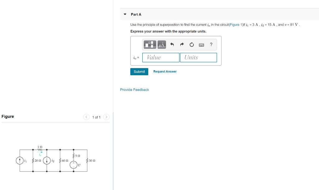 Solved Part A in the circuit(Figure 1 )if 1 = 3 A, 19 = 15 | Chegg.com