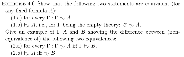 Solved EXERCISE 4.6 Show that the following two statements | Chegg.com