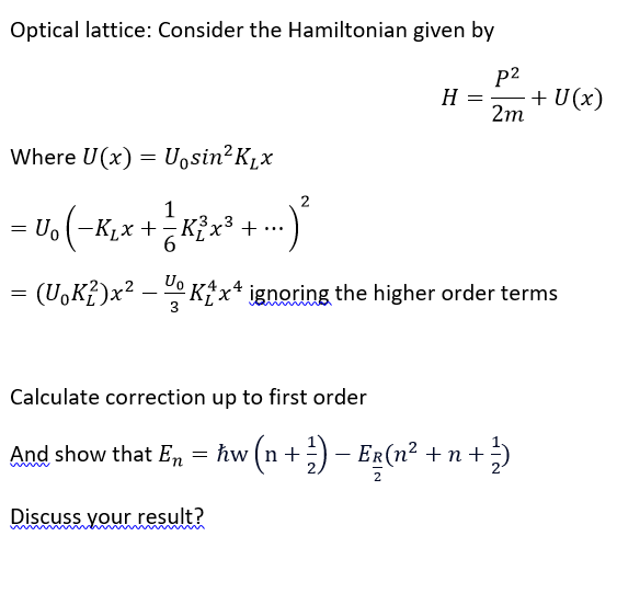 Solved Optical Lattice