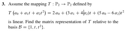 Solved Assume the mapping T:P2→P2 ﻿defined | Chegg.com